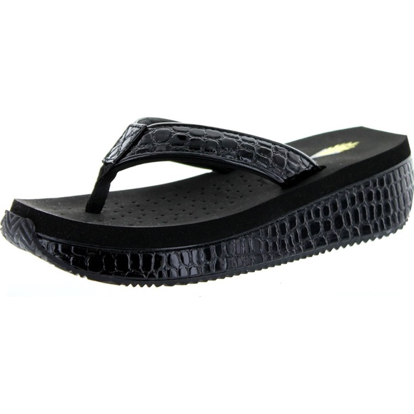Volatile | Shoes | Volatile Mini Croc Wedge Flip Flops Nwt | Poshmark